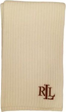 Lauren Ralph Lauren &Eacute;charpe pour femme de marque, mod&egrave;le 454960069, fabriqu&eacute; en coton., Blanc, Taille unique