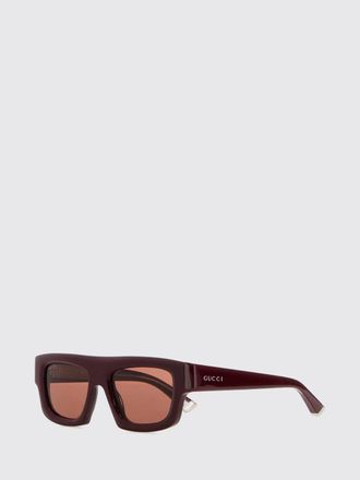 Gucci Lunettes de soleil aviateur en ac&eacute;tate avec monture rectangulaire et logo