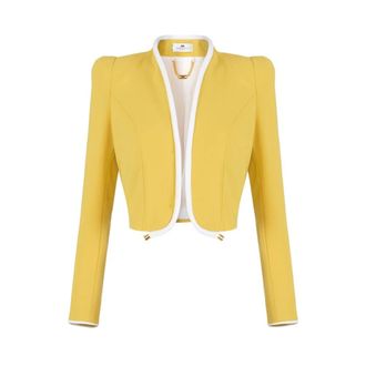 Elisabetta Franchi Cropped Blazer - - Jackets - Damen - Gelb - S