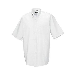 Russell Athletic Chemise à manches courtes Russell Collection pour homme (Tour de cou 47cm) (Blanc)