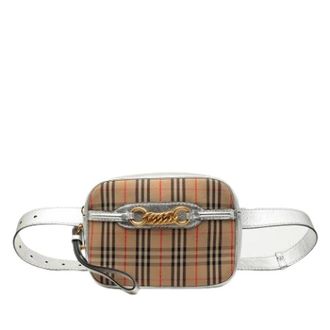 Burberry Sac banane en toile Pre-owned - Femme - Pre-owned - Beige - Taille: ONE Size