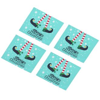 Angoily 4st&uuml;cke Weihnachtstischdecke Tischset Partytischunterlage Hitzeisolierende f&uuml;r Dekoration Mahlzeiten Bereichern Sie Ihre mit Diesen Festlichen f&uuml;r Hau