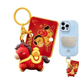Generic Porte-cl&eacute;s cheval, ornement du Nouvel An chinois 2026 | Porte-cl&eacute;s du Nouvel An chinois - Pour femmes, hommes,, adultes, adolescents, sac &agrave; dos, souve