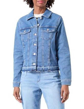 Vero Moda Vmtine Ls Slim Fold Down Veste en Duvet Vi3371, Bleu Jeans Clair, L Femme