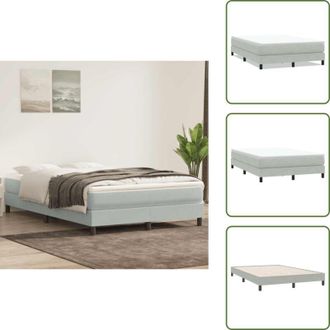vidaXL vidaXL Boxspringbett ohne Matratze Hellgrau 160x220 cm Samt