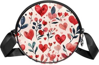 Generic Sac &agrave; bandouli&egrave;re rond pour femme, petit sac &agrave; bandouli&egrave;re avec fermeture &eacute;clair et bretelles r&eacute;glables style d&eacute;contract&eacute; pour femmes et filles