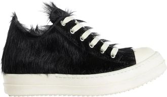 Rick Owens Low-Top Sneaker - Low black Fur Sneaker - Gr. 39,5 (EU) - in Schwarz - für Damen