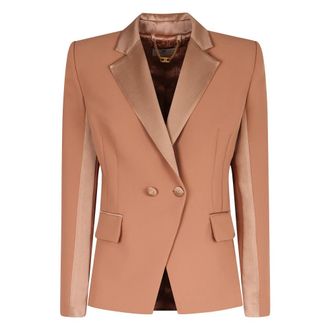 Elisabetta Franchi Satin Lapel Blazer - - Jackets - Damen - Rosa - M