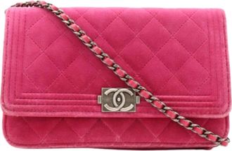 Chanel Pre-owned Sac bandouli&egrave;re cha&icirc;ne en cuir Boy - Femme - Pre-owned - Rose - Taille: ONE Size