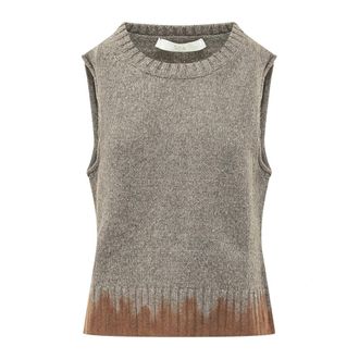 Tela Takumi &Auml;rmellose Weste - - Knitwear - Damen - Grau - M