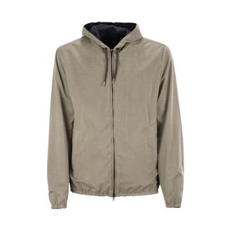 Herno Homme, Vestes, Beige, Taille: 3XL Blouson Bomber &agrave; Capuche R&eacute;versible