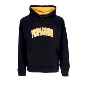 PROPAGANDA Schwarzer College Hoodie Langarm Sweatshirt - - Sweatshirts & Hoodies - Herren - Schwarzk - XS