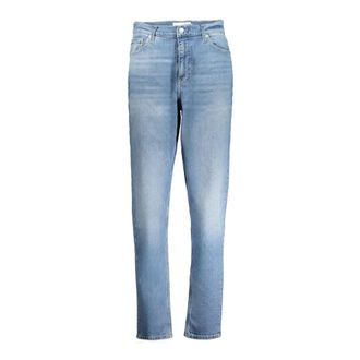 Calvin Klein Denim Mom Jeans Blau Gewaschen Bestickt - - Jeans - Damen - Blau - W30 L32
