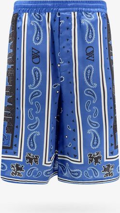 Off-white Sustainable viscose bermuda shorts with bandana print - OFF WHITE - gender_Man