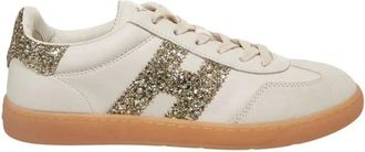 Hogan Low-Top Sneaker - Glitter-Accent Suede And Leather Hogan Sneakers - Gr. 37,5 (EU) - in Grau - f&uuml;r Damen