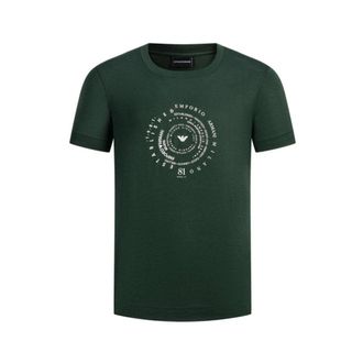 Emporio Armani Homme, Tops, Vert, Taille: XL T-shirt &agrave; col rond