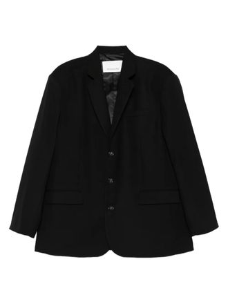 Frankie Shop blazer &agrave; boutonnage simple et poches &agrave; rabat Gelso - Noir