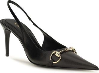 Gucci Slingback Horsebit Heel - Black