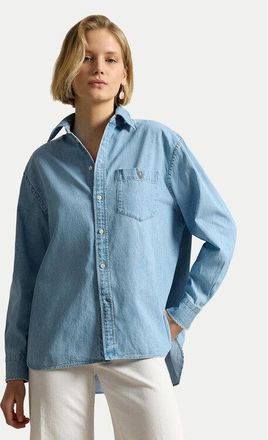 Polo Ralph Lauren Jeanshemd 211B17139001 Hellblau Oversize