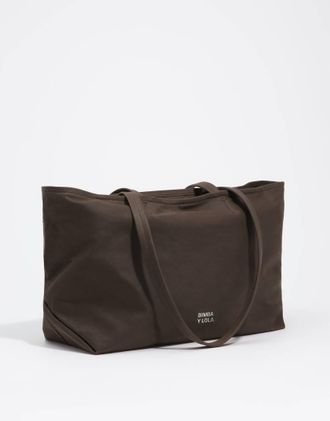Bimba & Lola grand cabas enduit marron fonc&eacute;