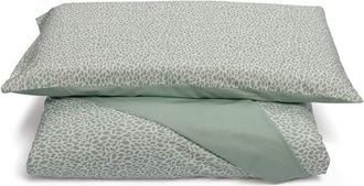 Foppapedretti Nacht & Natur Bettbezug für französisches Bett, komplett mit Kissenbezug; Blütenblätter Salbei, 100% Baumwolle, hergestellt in Italien