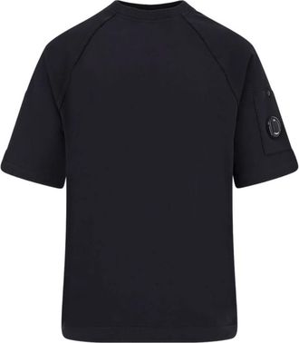 C.P. Company C.p. Company, Homme, Tops, Noir, Taille: XS SweaT-shirt l&eacute;ger en molleton &agrave; manches courtes