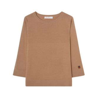 Busnel Femme, Pulls, Brun, Taille: 46 FR Pull Col Bateau en Laine Oc&eacute;an