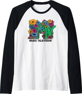 Giesswein 70er Jahre Exotic Flower Music TV Logo Raglan