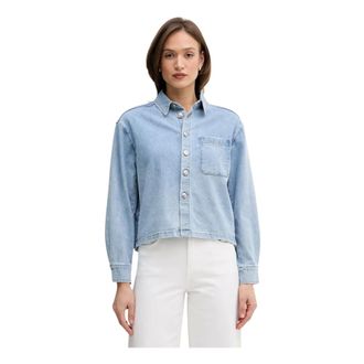 Oui Chemise en jean - Femme - Blouses et Chemises - Bleu - Taille: 44 FR