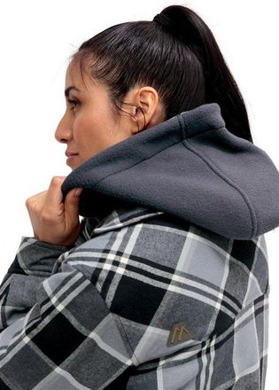 Maier Sports Flanellbluse Camquadri W wattiertes Damen Hemd im klassischen Karo-Look