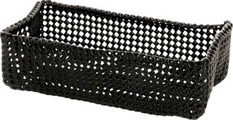 Möve 40423199 Tube Ablagekorb 30 x 15 x 9 cm aus formbarem Kunststoff, Black