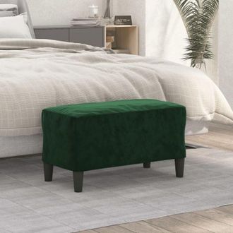 vidaXL Vidaxl - Banc Vert fonc&eacute; 70x35x41 cm Velours