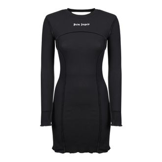 Palm Angels Femme, Robes, Noir, Taille: 38 FR Robe Noire Aw23 Style Confortable