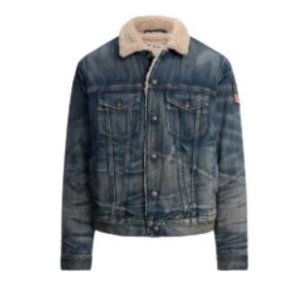 Polo Ralph Lauren Fleece-gef&uuml;tterte Denim Truckerjacke - - Jackets - Herren - Blau - 2XL