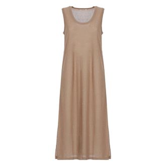 KANGRA Femme, Robes, Brun, Taille: 34 FR Robe sans manches orn&eacute;e de sequins