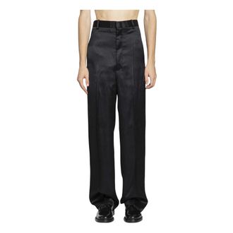 Jil Sander Homme, Pantalons, Noir, Taille: M Fluid Viscose Pantalons