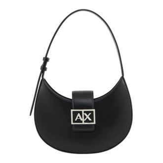 A|X Armani Exchange Crescent Shape Shoulder Bag - Femme - Sacs - Noir - Taille: ONE Size
