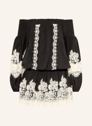 Miss June Miss June Off-Shoulder-Kleid Laurel Mit Spitze schwarz