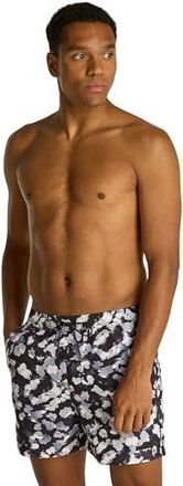 Calvin Klein Short de Bain Homme Medium Drawstring-Print avec Cordon de Serrage, Multicolore (CK Layered Floral Black AOP), M
