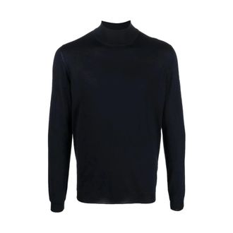 Goes Botanical Midnight Blue Merino Wool Sweater - - Knitwear - Herren - Blau - 3XL
