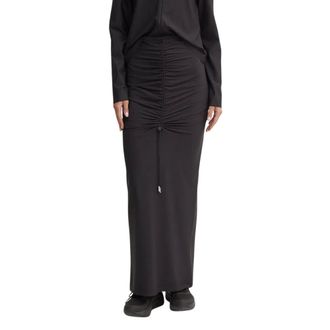 Sportalm Jupe longue &agrave; cordon de serrage drap&eacute;e - Femme - Jupes - Noir - Taille: 40 FR