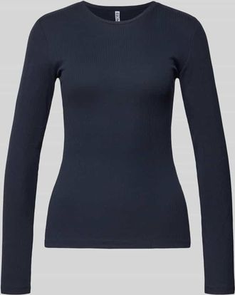 Pieces Slim Fit Langarmshirt aus Baumwoll-Mix