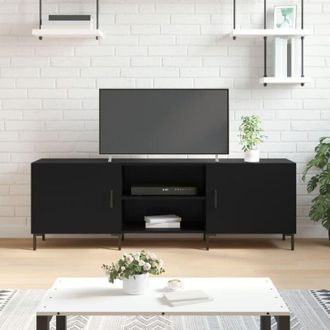 vidaXL Vidaxl - Meuble tv noir 150x30x50 cm bois ding&eacute;nierie