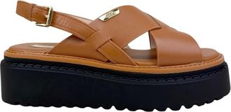 Liu Jo Femme, Chaussures, Brun, Taille: 41 EU Sandales Plates