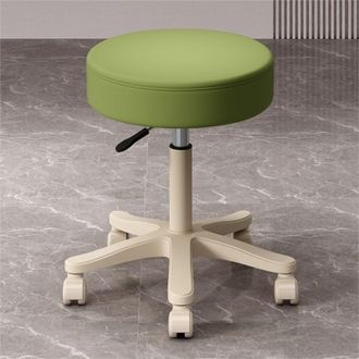 Generic Hocker H&ouml;henverstellbar Mit Fu&szlig;st&uuml;tze &middot; Drehhocker 360&deg; Drehbar &middot; B&uuml;rohocker & Friseurhocker &middot; Rollhocker Mit R&uuml;ckenlehne Aus PU-Leder &middot; Arbeitshocker