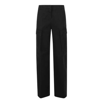 True Royal Schwarze Seidenmischungshose - - Trousers - Damen - Schwarzk - S