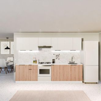 Blumfeldt Meuble Pour Four Encastrable - Armoire Moderne avec Plan de Travail mdf 30 mm, Poignées Aluminium, Pieds Réglables abs, Surface Mélaminée Facile à