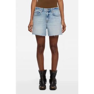 7 For All Mankind Femme, Shorts, Bleu, Taille: W26 Monroe Long Shorts