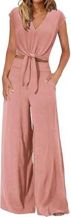 Generic Surv&ecirc;tement en velours pour femme - Loisirs et confortables - Pantalon &agrave; carreaux - Doux pour la peau - Ensemble de v&ecirc;tements de loisirs pour femme, O