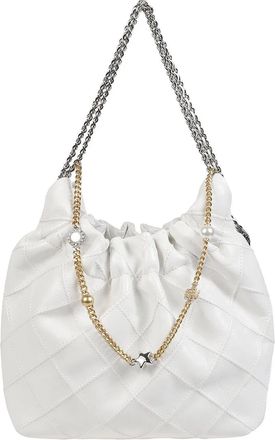 Tory Burch Tory Burch Crossbody Bags - Fleming Distressed Mini Hobo Bag White - Gr. unisize - in Wei&szlig; - f&uuml;r Damen
